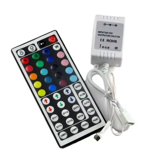 LED Color Controller with IR 44Keys Remote Lighting Controller for RGB ...