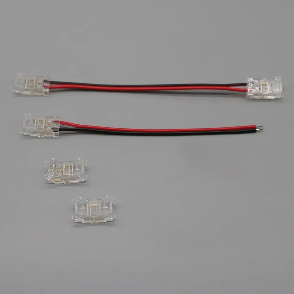 Strip to wire DC12V/24V 2PIN strip to wire 8mm PCB COB LED strip connector