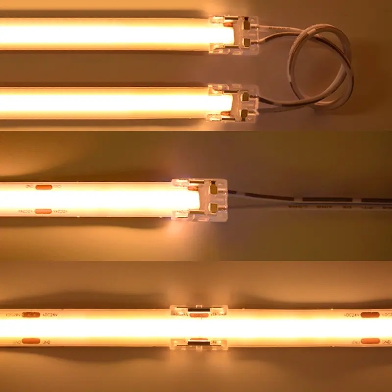 Cob led strip corner connectors 6mm 8mm 10mm 2 3 4 pin cob led strip ...